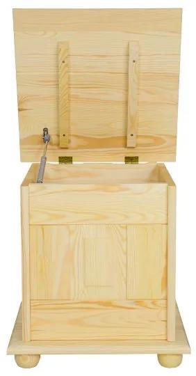 Dřevěná truhla KS101, 45x48x45, borovice (Barva dřeva: Olše)