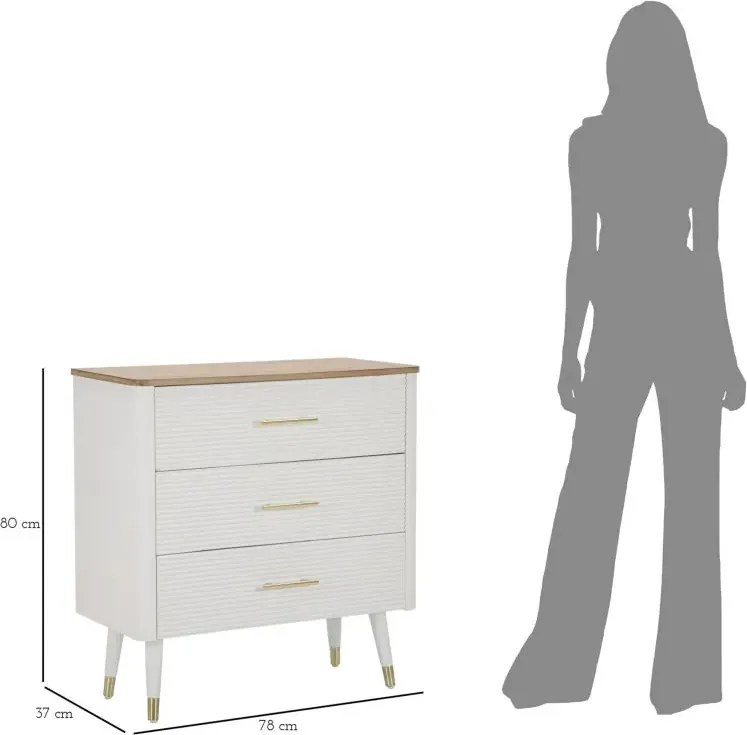 Komoda Matera 78 cm bílá