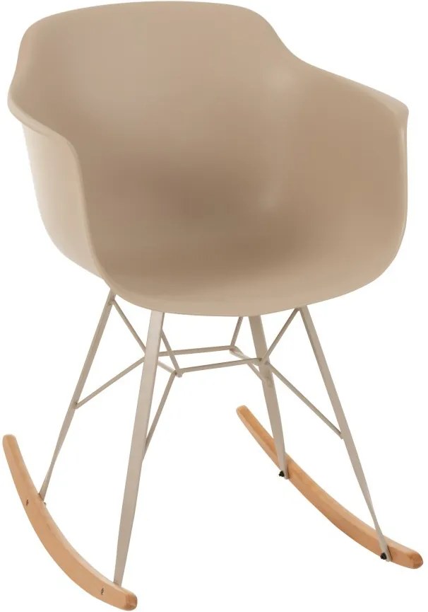 Béžová plastová houpací židle Swing - 69*56*79 cm