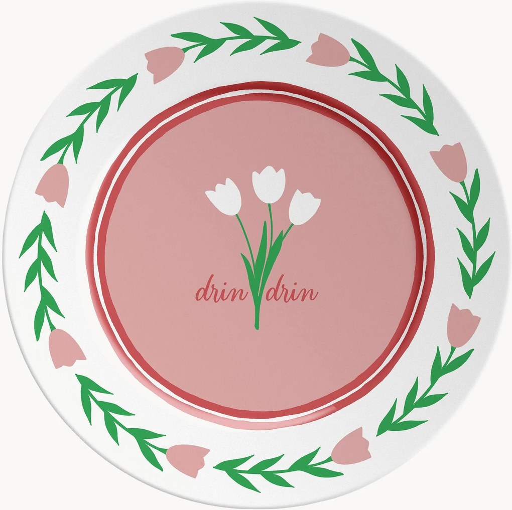 Porcelánový dezertní talíř Drin Drin