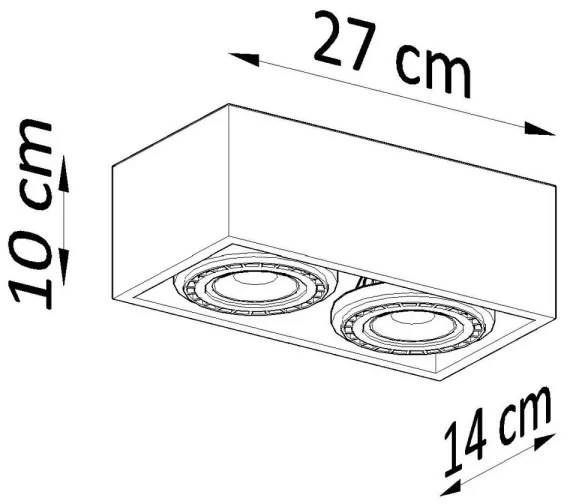 Sollux SL.0916 - Stropní svítidlo QUATRO 2xGU10/40W/230V buk