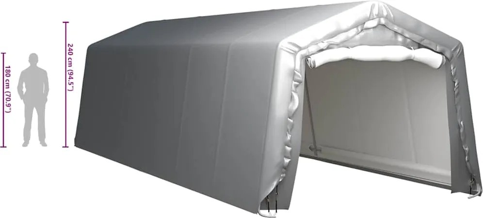 Úložný stan 300 x 900 cm ocelově šedý 3079590