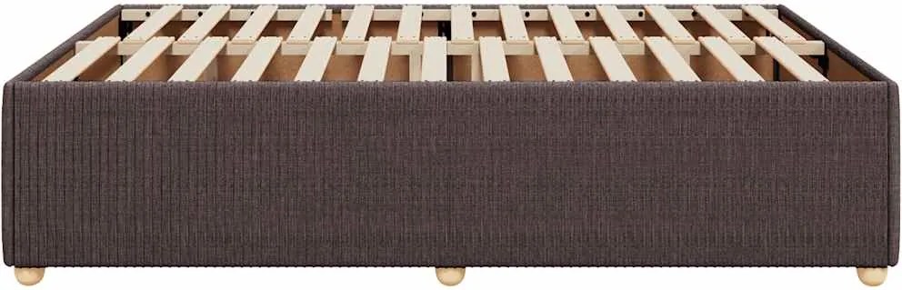 Rám postele bez matrace tmavě hnědý 140 x 190 cm textil 3284938