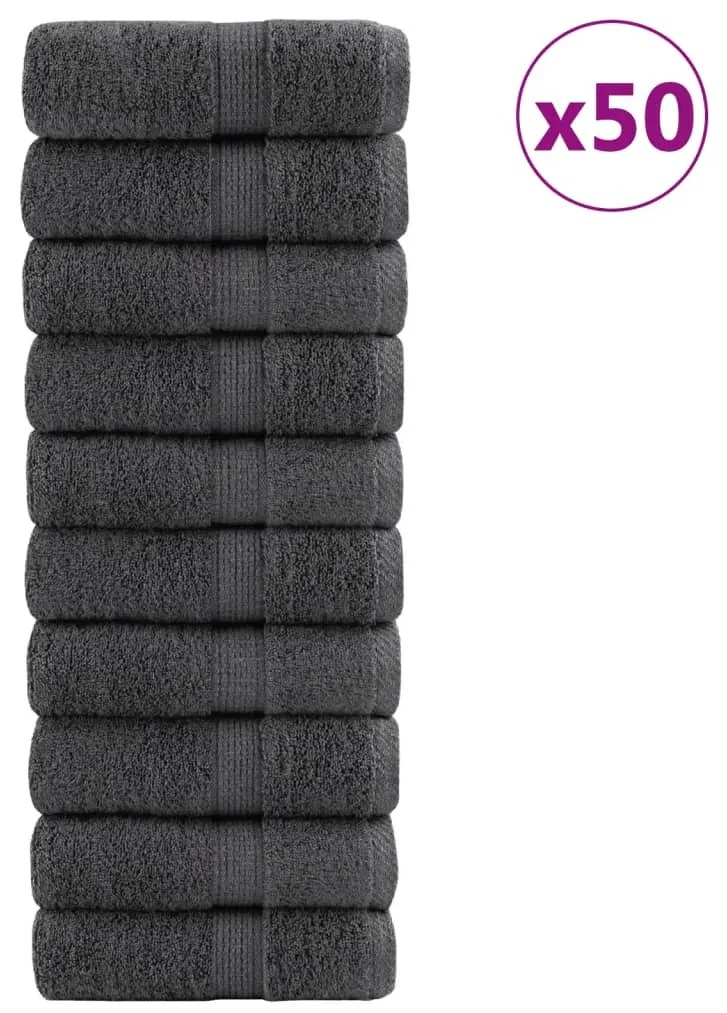 Prémiové mycí utěrky SOLUND 50 ks antracitové 30x30 cm 600 g/m² 137151