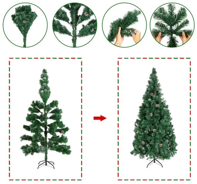 Vánoční stromek EVE se šiškami 180 cm
