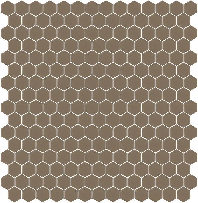 Hisbalit Skleněná mozaika béžová Mozaika 323A SATINATO hexagony 2,3x2,6 (33,33x33,33) cm - HEX323ALH