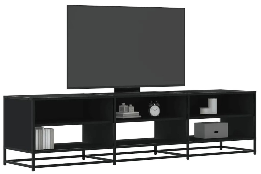 TV skříňka černá 180 x 40 x 46 cm kompozitní dřevo 3300805