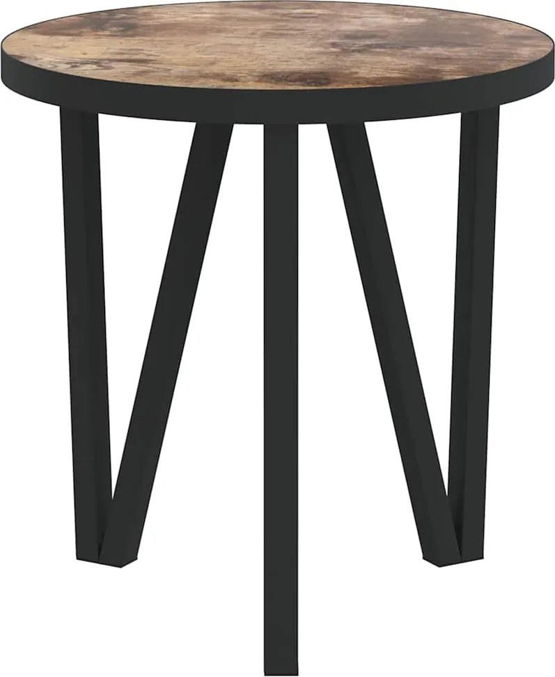 Čajový stolek černožlutý Ø 35 cm MDF 331665