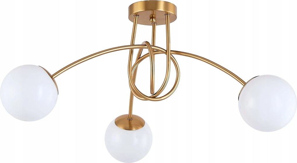 Zlatá závěsná stropní lampa Moderní Design 3 světelné body Dekorativní
