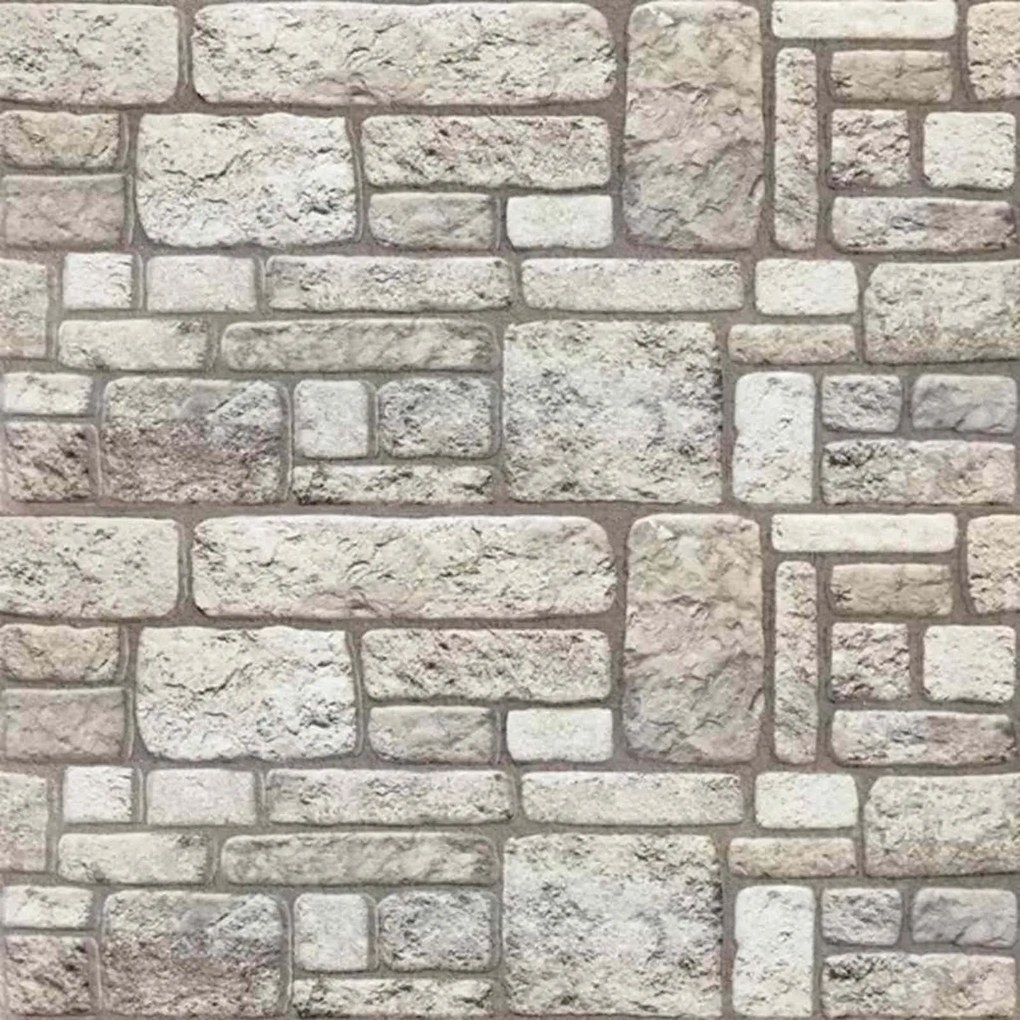 Nástěnné panely 10 ks 100 x 50 cm Šedá EPS pěna 332929