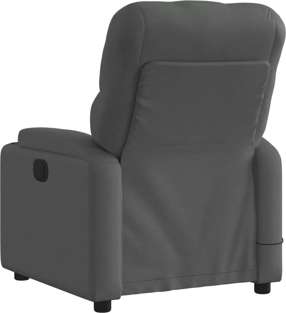 Elektrické masážní polohovací křeslo tmavě šedé textil 3204699