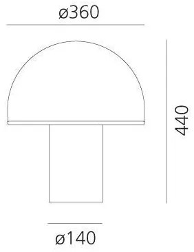 Artemide A006300 - Stolní lampa ONFALE 1xE14/5W/230V + 1xE27/13W bílá