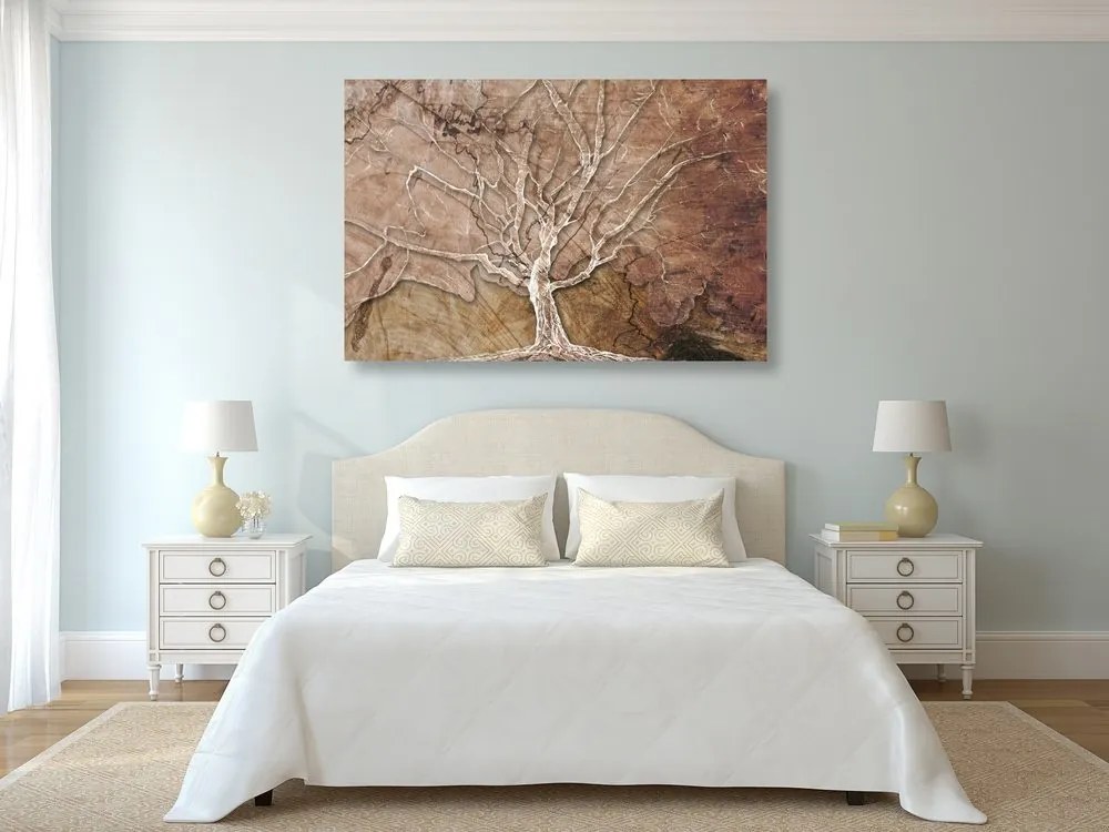 Obraz koruna stromu s abstraktním nádechem - 90x60 cm