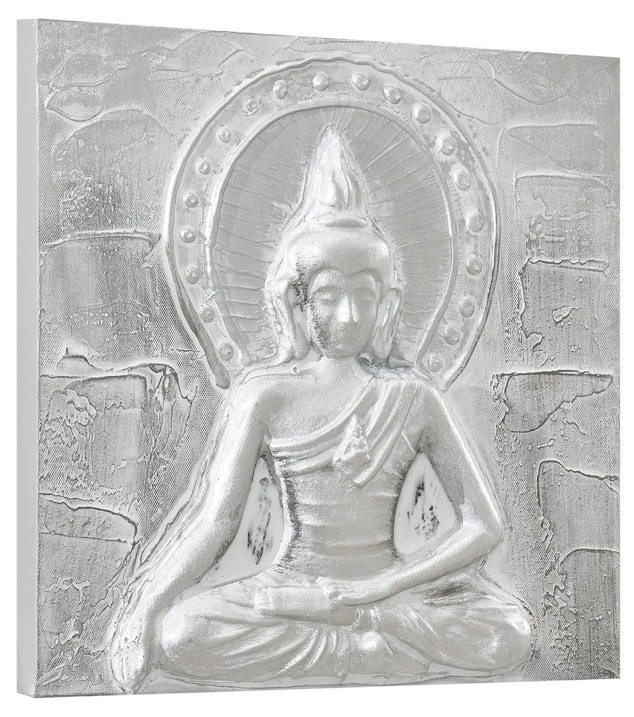 [art.work] Ručně malovaný obraz - Buddha - plátno napnuté na rámu - 30x30x2,8 cm