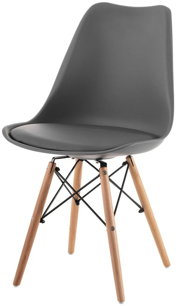Szchara Arrarat skandinávská židle šedá - ekokůže