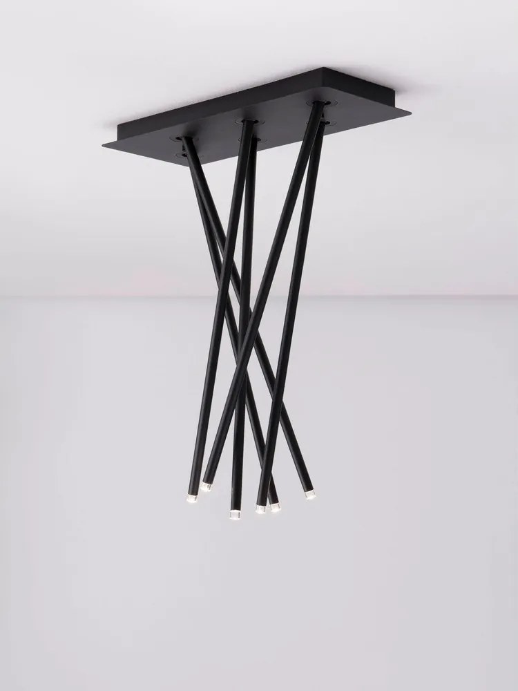 Matně černé hliníkové LED stropní svítidlo s ohybatelnou konstrukcí 20x50 cm Stilvi – Nova Luce