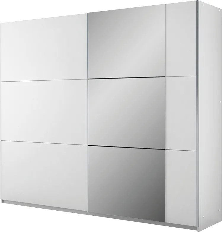 STO Šatní skříň BASTIA 250 cm, Bílá