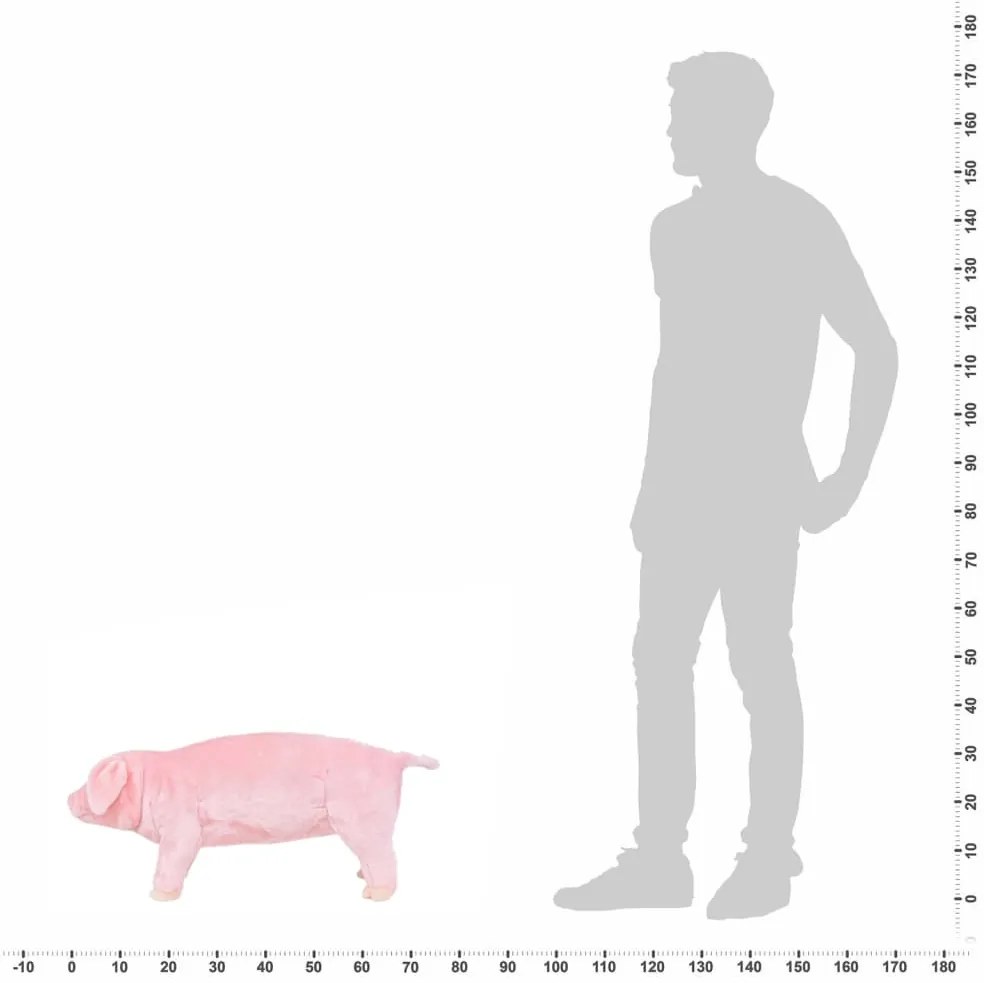 vidaXL Marketos Stojící plyšová hračka prase růžové XXL