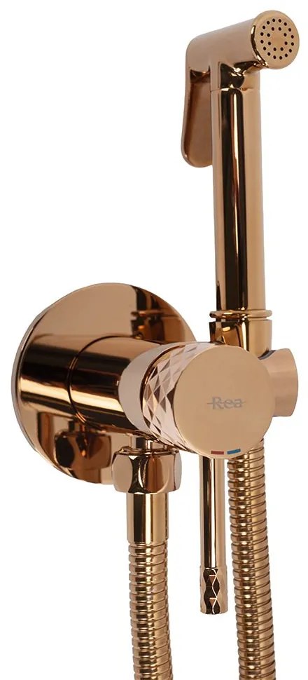 Rea Lungo Loop Diamond, podomítková bidetová baterie,lesklá měděná, REA-B8971