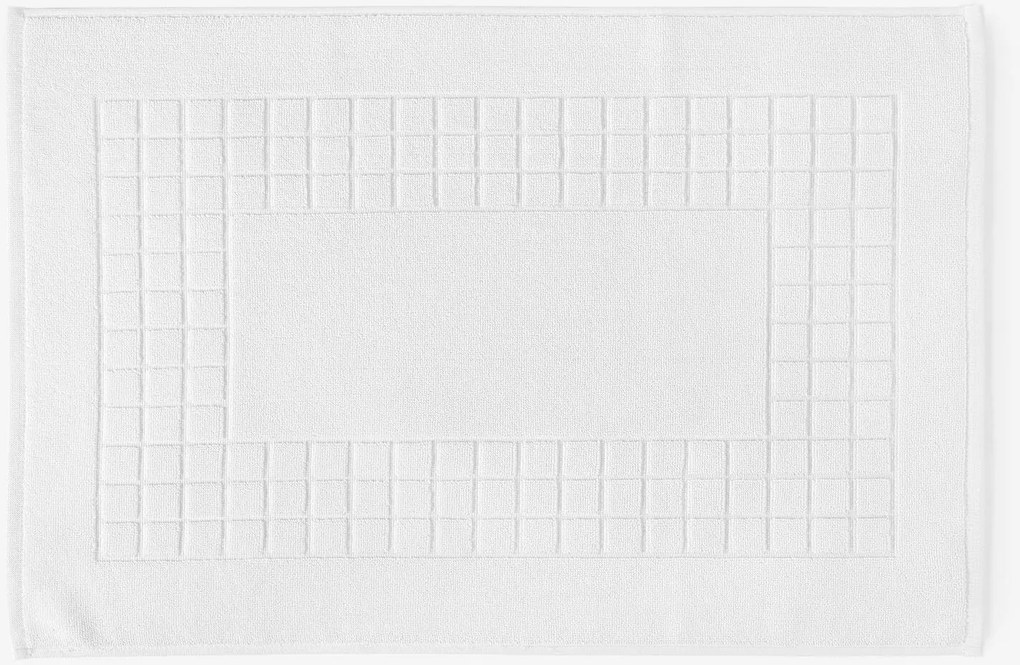 Goldea koupelnová froté předložka mozaika - bílá 50 x 70 cm