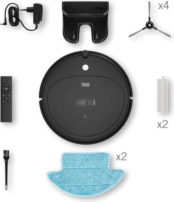 Robotický vysavač TEESA SMART VAC 2, černá