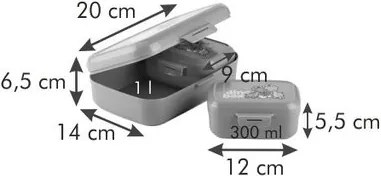 Tescoma Dino 3 ks zelená