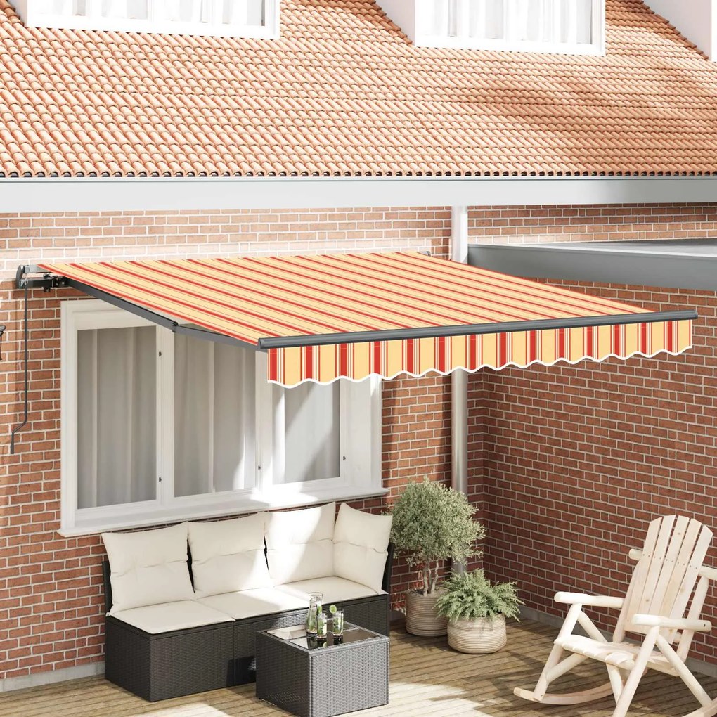 Stahovací markýza Žlutá a oranžová 300 x 250 cm 3329965