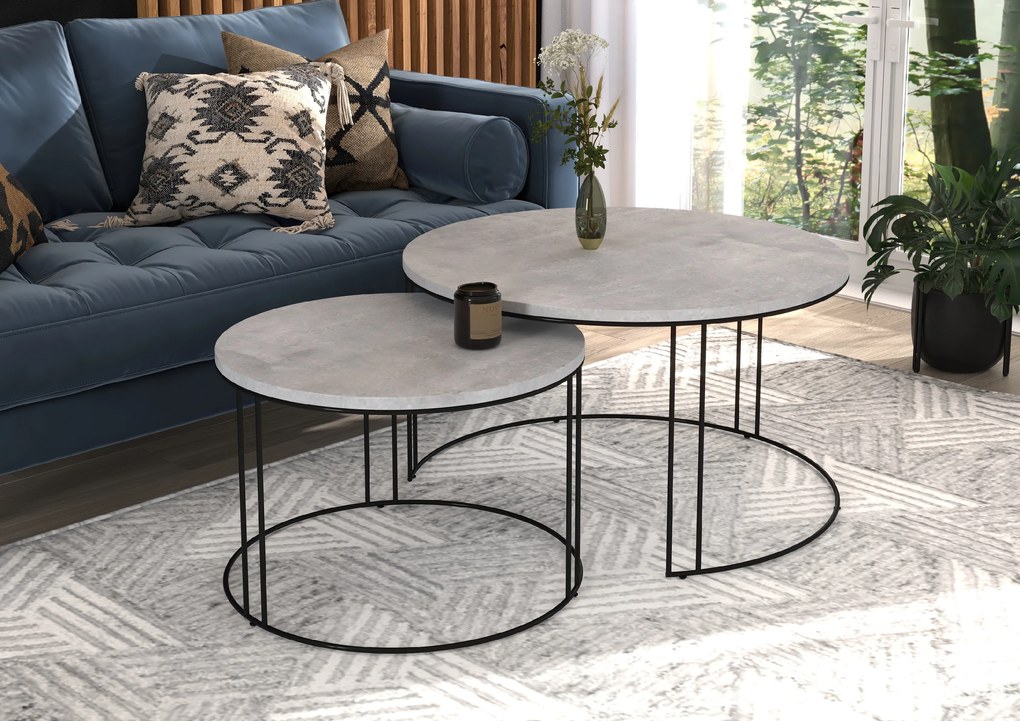 ADRK Furniture Konferenční stolek 2v1 ETTA CT-ETT-B-BE