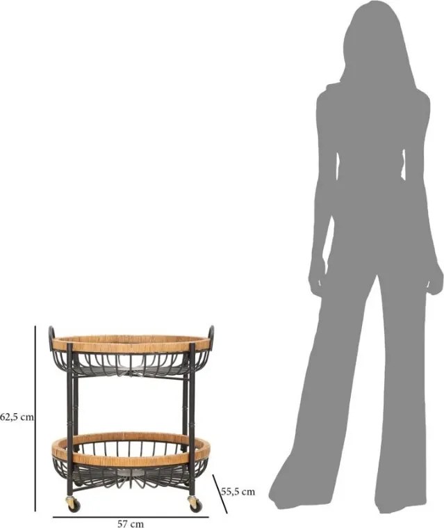 Designový servírovací vozík Barbalyn 57 cm vícebarevný