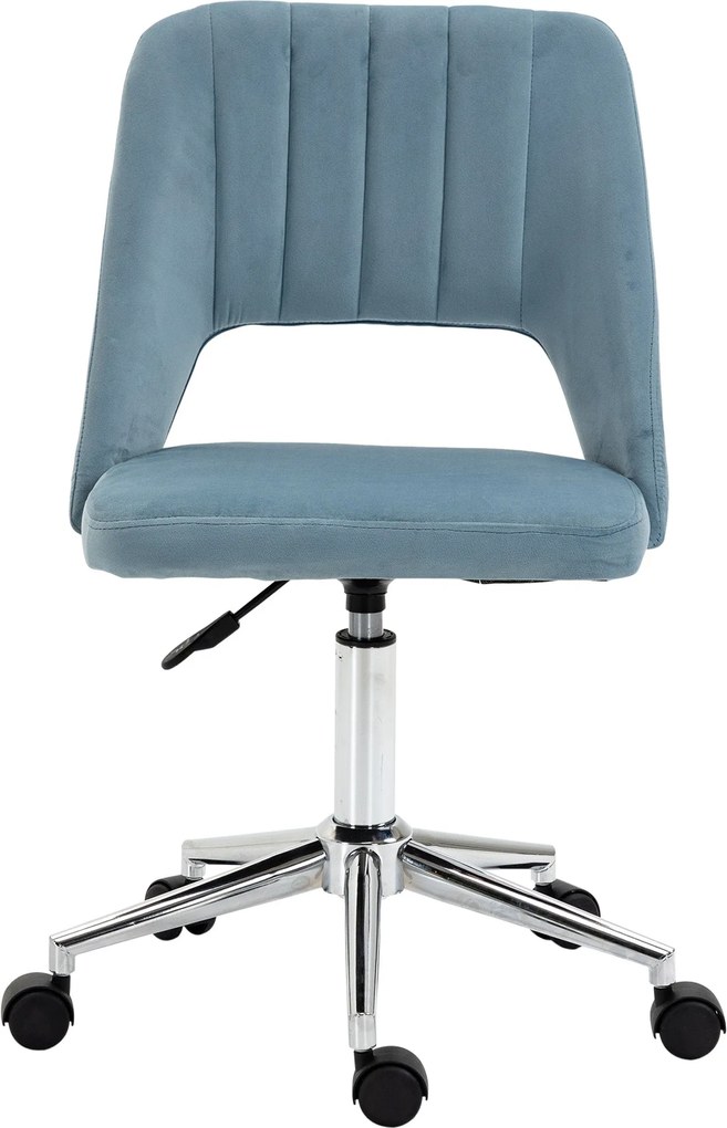 Vinsetto Kancelářská Židle, Výškově Nastavitelná Židle do Domácí Kanceláře bez Područek, Otáčivá Kancelářská Židle s Vrstvou Sametu, Ergonomická Židle
