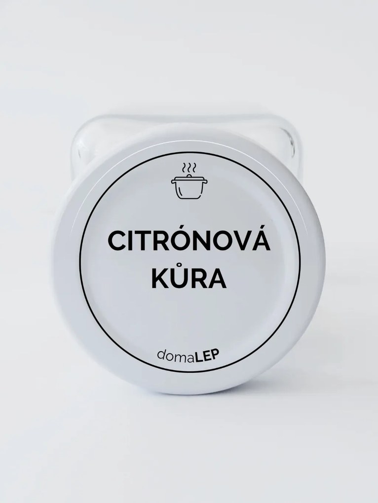 Samolepka na kořenky CITRÓNOVÁ KŮRA průhledná 5 cm tučné písmo