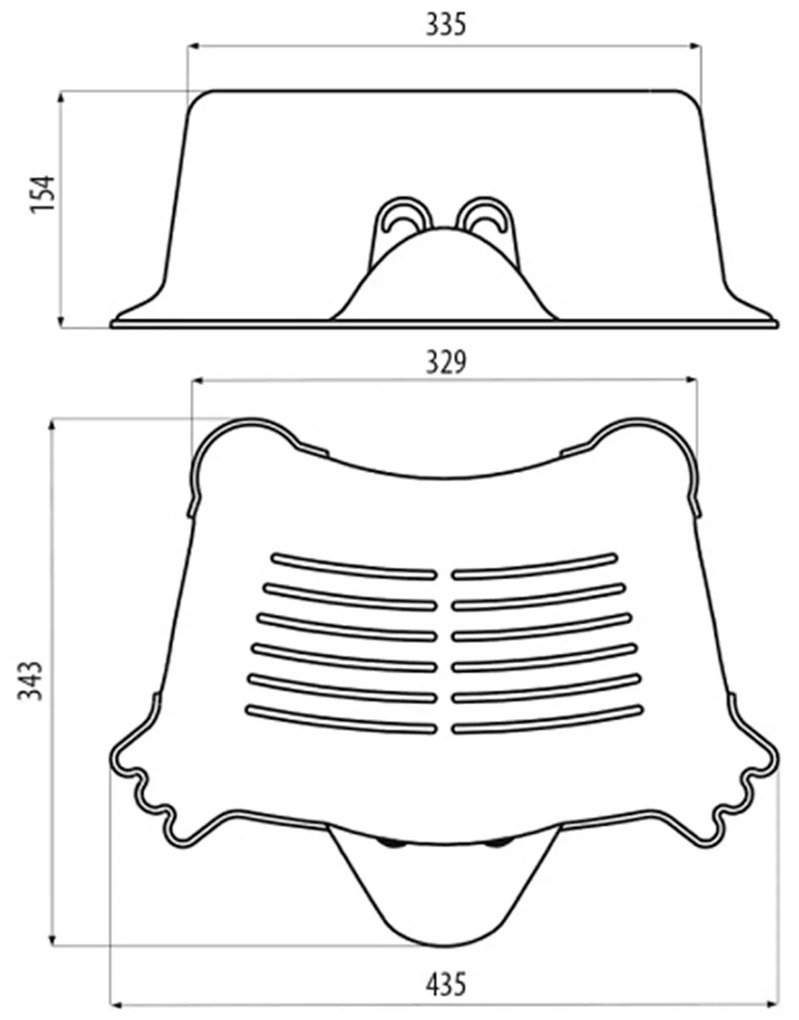 Aqualine Aqualine, DUCK dětské protiskluzové schůdky do koupelny, zelená, 366411