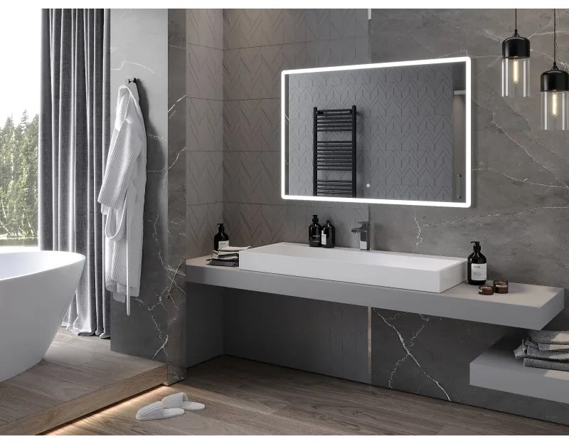Mexen Navia, LED koupelnové zrcadlo s podsvícením 120 x 80 cm, 6000K, ochrana proti zamlžování, 9803-120-080-611-00