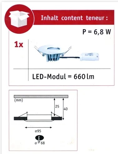 Paulmann 79669 - LED/5,3W IP44 Koupelnové podhledové svítidlo HOUSE 230V