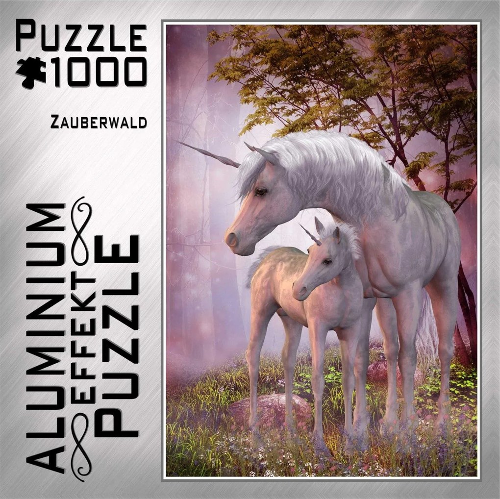 Puzzle metalické puzzle kouzelný les 1000 dílků