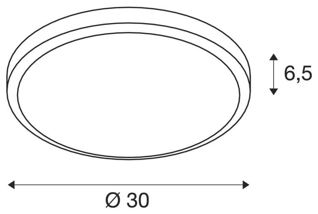 SLV 229961 Ainos, stropní kulaté svítidlo, LED 21W 3000K, bílé, průměr 30cm, IP44