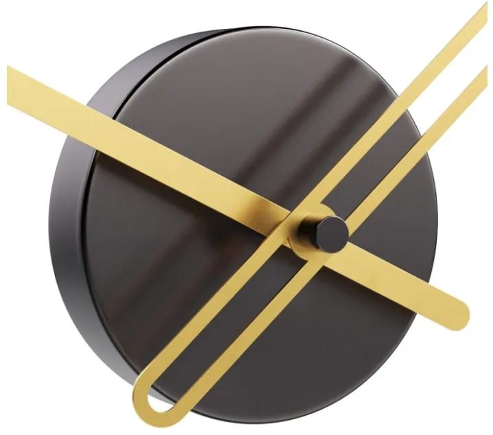 Designové stolní hodiny Endless lacquered black/gold 32cm