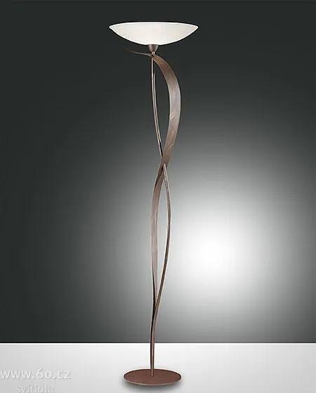 Fabas 2688-10-252 Nadia, stojací lampa v klasickém designu, 1x250W, patina rzi, sklo