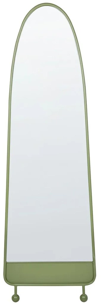 Kovové nástěnné zrcadlo 45 x 146 cm zelené PARNAY Beliani