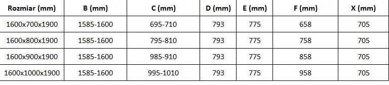 Mexen Omega sprchový kout 160x70cm, 8mm sklo, chromový profil-čiré sklo, 825-160-070-01-00