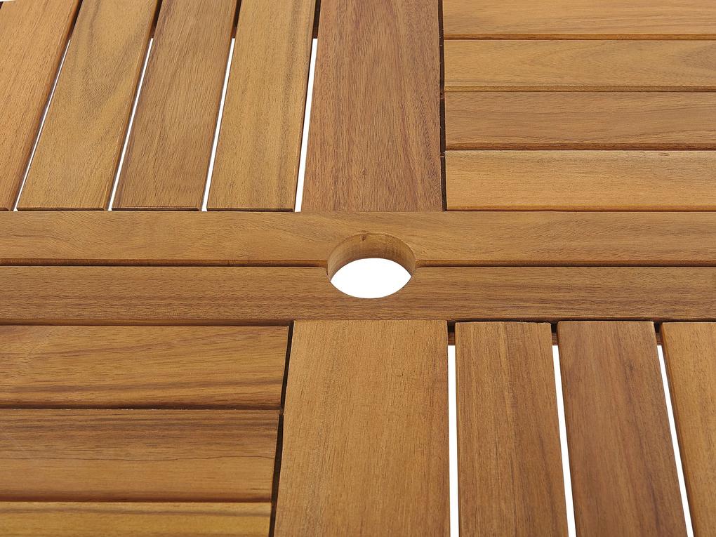 Akátový zahradní stůl   světlé dřevo ⌀ 150 cm TOLVE Beliani