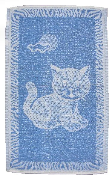 Dadka dětský froté ručník Kotě světle modré 30x50 cm