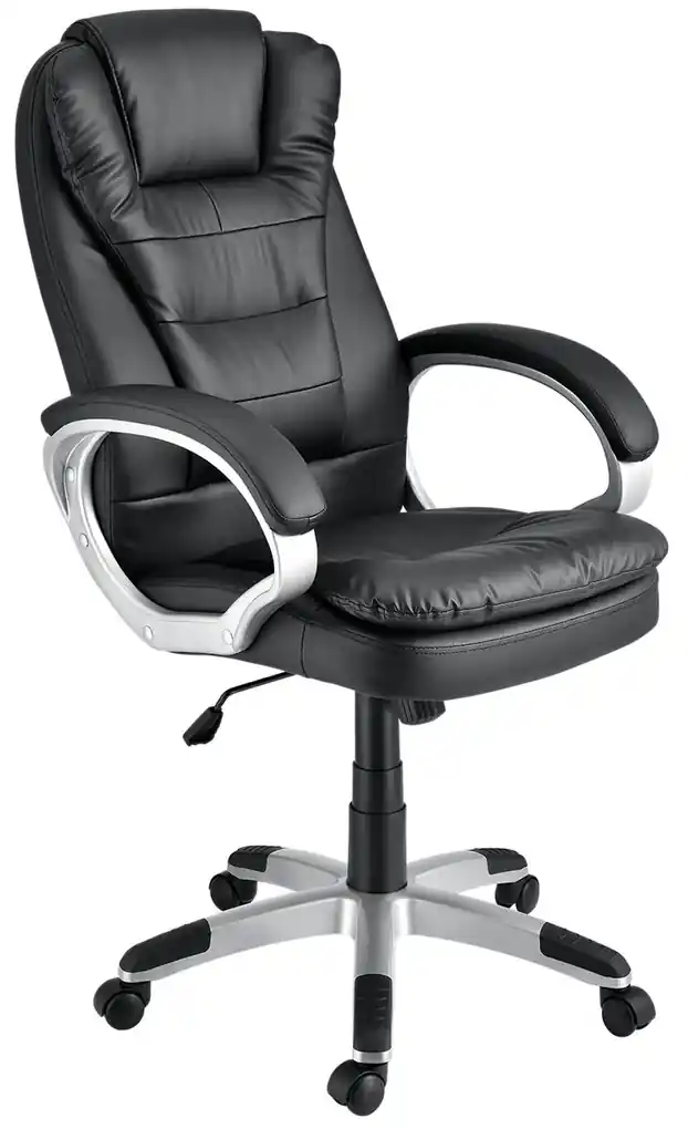 Juskys Kancelářská židle Orlando s dvojitým polstrováním - černá | BIANO