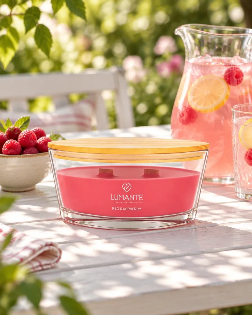 LUMANTE Loď s dřevěným knotem Red Rasberry 423 g