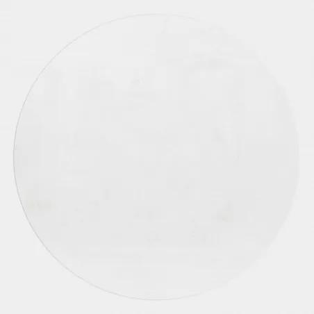 Kusový koberec kruh Pouffy 5100 white Kruh 200 cm průměr