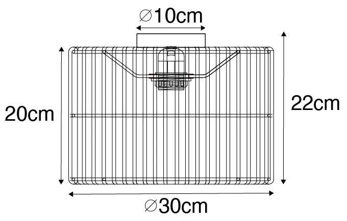 Orientální stropní svítidlo z ratanu - Maud