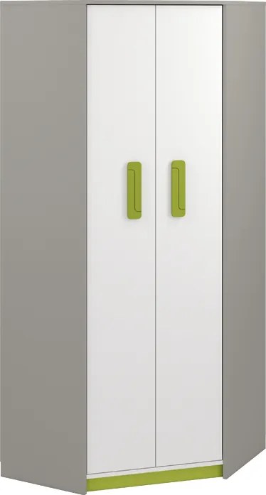 hmml Rohová šatní skříň 2D IQ 01 barevné provedení doplňků: zelená