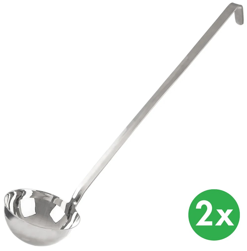 Naběračka GASTRO, 55 cm, 0,75 l, nerez, 2 ks