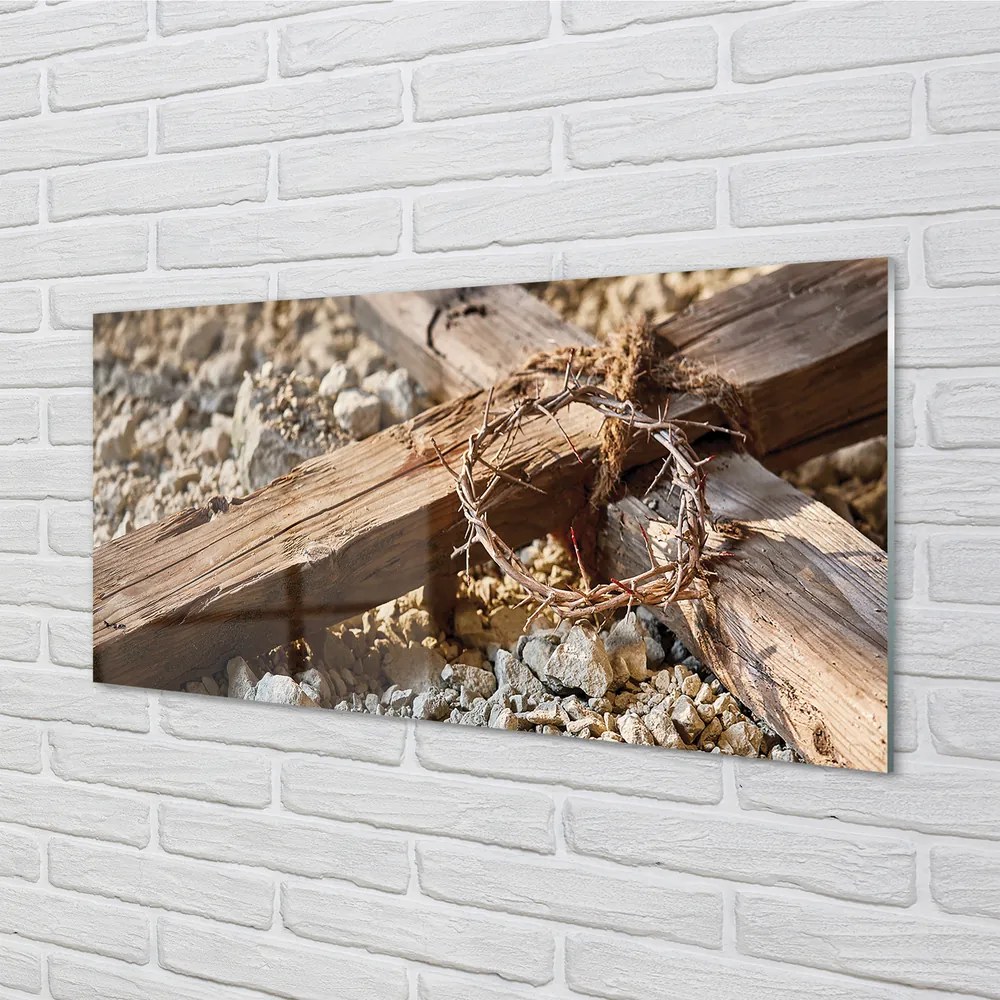 akrylový obraz Křížové kameny trny 140x70 cm