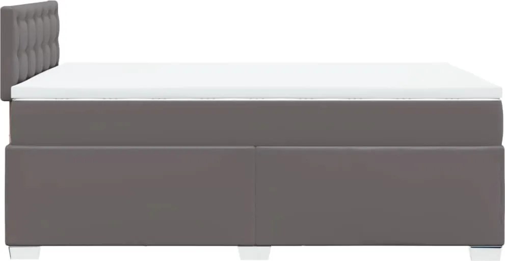 Box spring postel s matrací šedá 120x200 cm umělá kůže 3286118